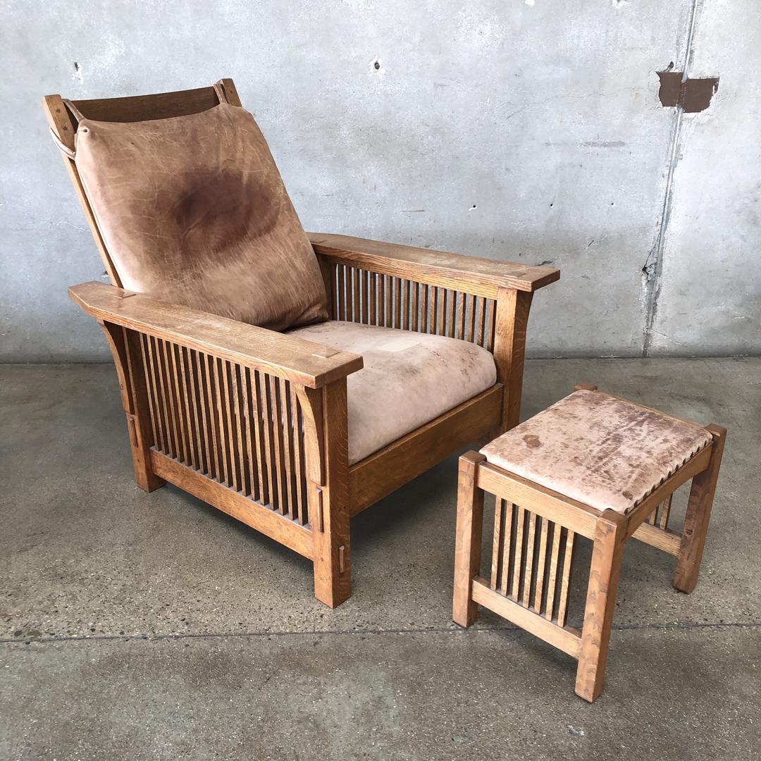 Warren Hile Mission Chair and Ottoman | Urban Americana | Long Beach, CA