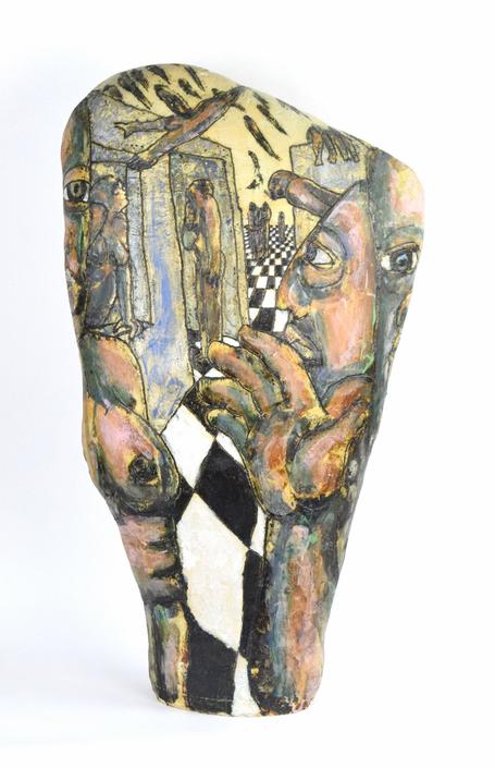 Vintage Bizarre Surrealist Creature Pottery Sculpture Unglazed Art ...