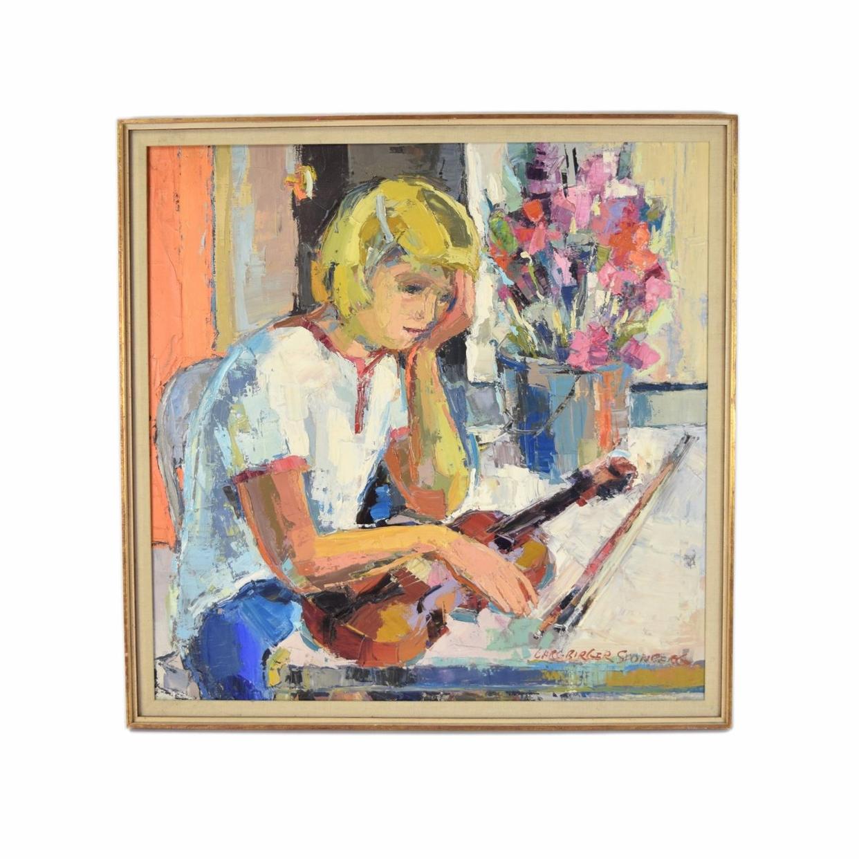 Vintage 1960’s Lars Birger Sponberg Oil Painting Blonde | Prairieland ...