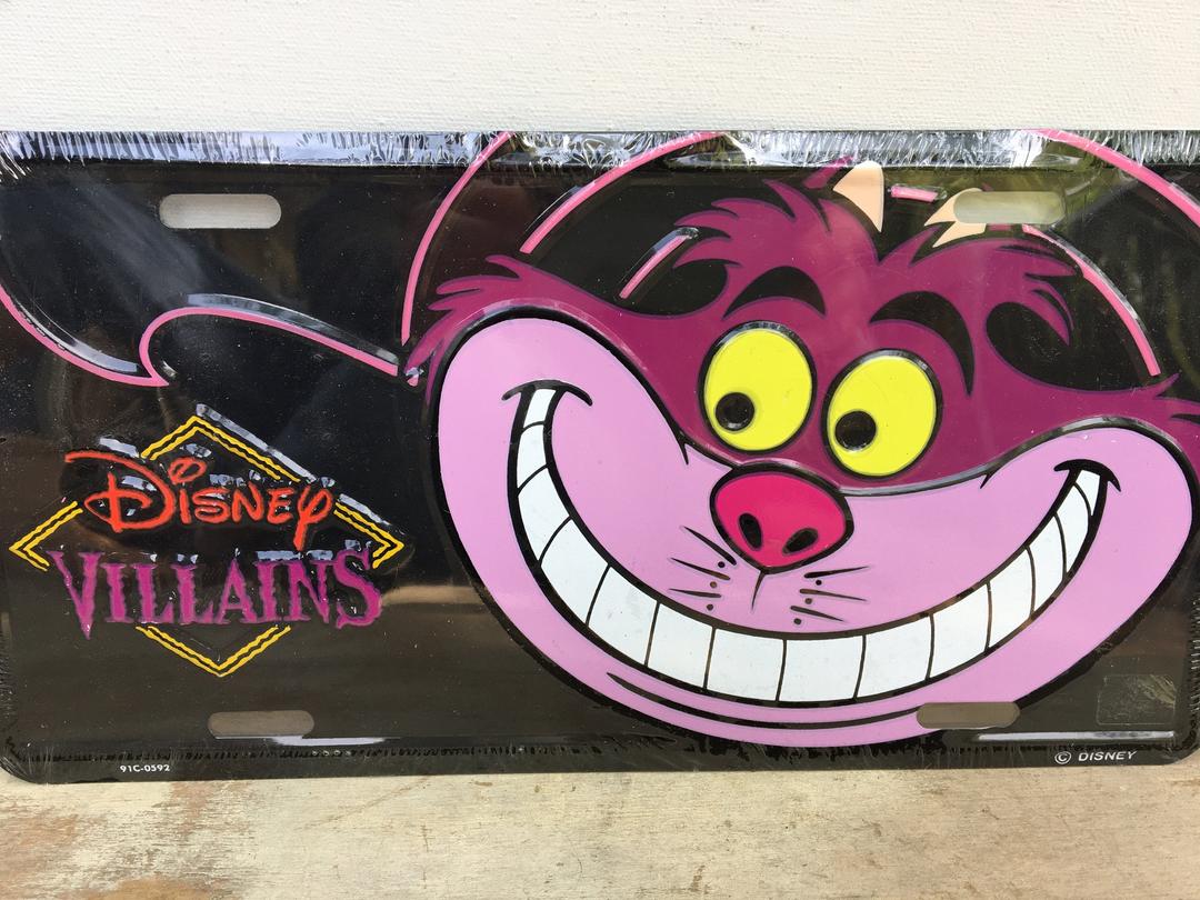 Vintage Disney Villains, Alice In Wonderland Cheshire Cat License Plate ...