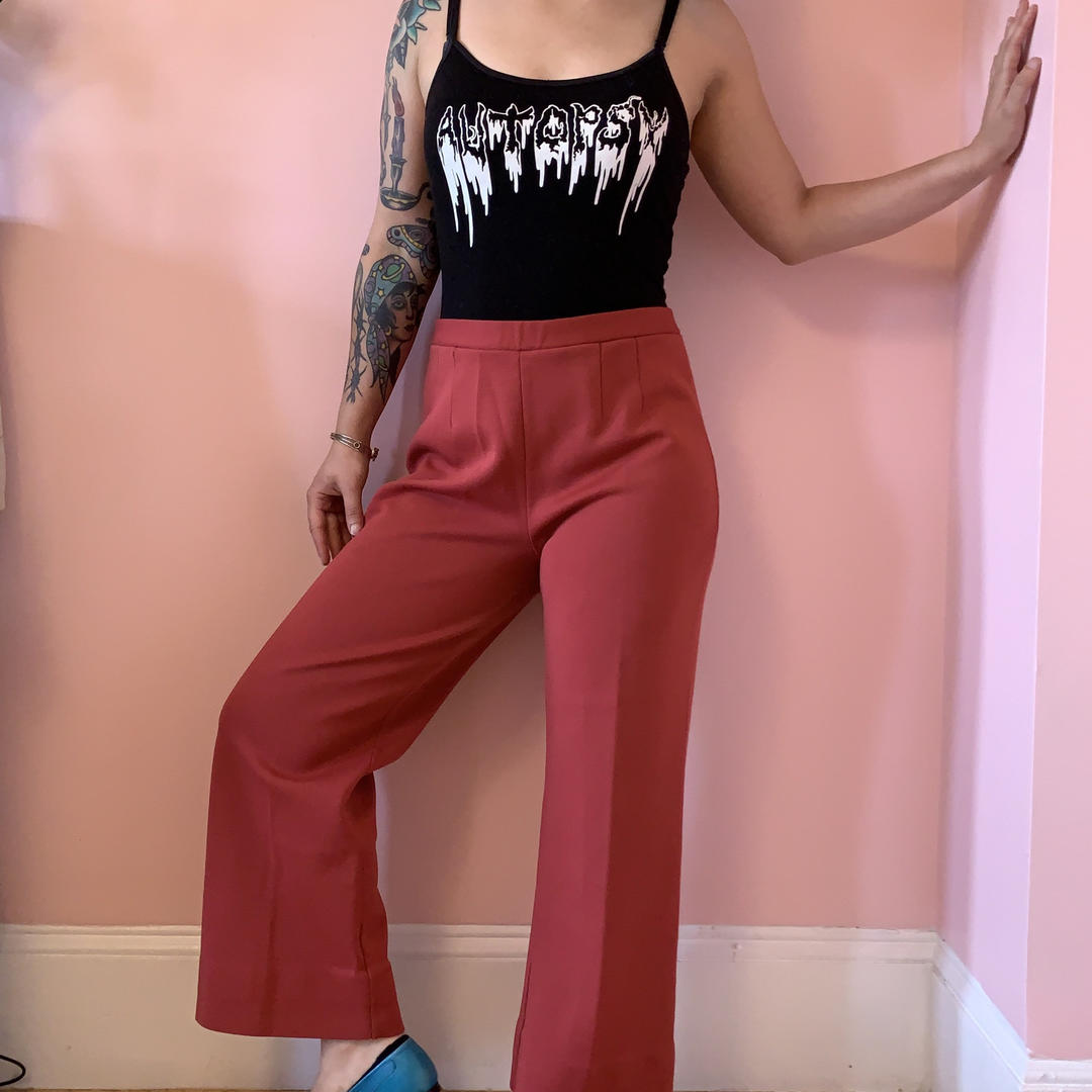70s Vintage Rose Colored Pants | Total Paranoia | Boston, MA