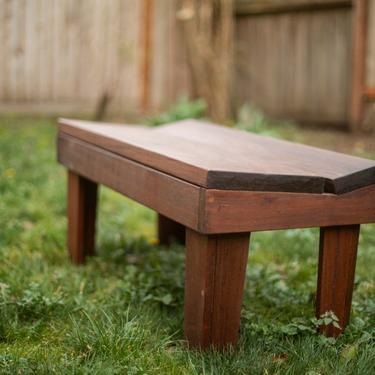 Custom Ipe Slab Modern Outdoor Bench | Matheson Woodwork - Seattle, WA ...