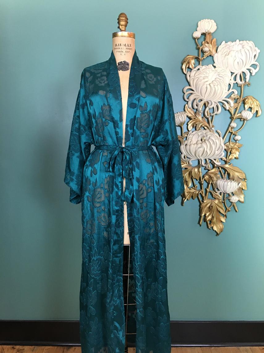 1990s robe, burn out, gold label Victorias secret, small medium ...