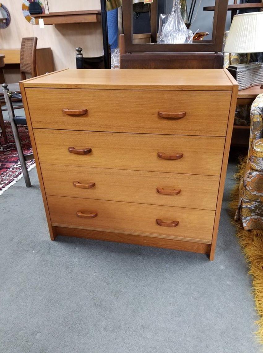 Danish Modern teak four drawer dresser | Peg Leg Vintage | Beltsville, MD