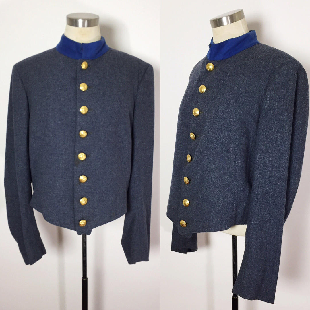 Vintage Wool Civil War Jacket / Civil War Reenactor Jacket / Civil ...