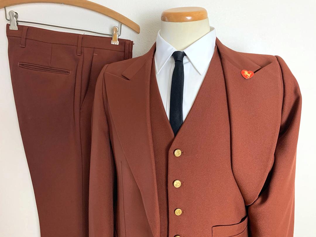 Vintage 1970s JC PENNEY 3pc Suit ~ 38 R ~ Vest / Waistcoat ~ Wedding ...