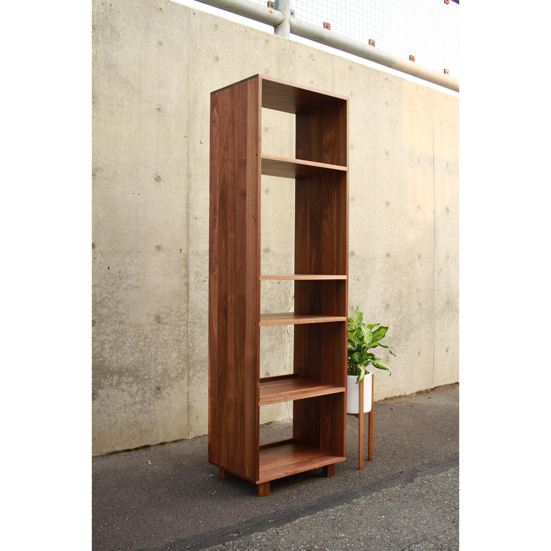 Mullins Vinyl Bookcase, Tall LP Bookshelf, Solid Hardwood Vinyl ...