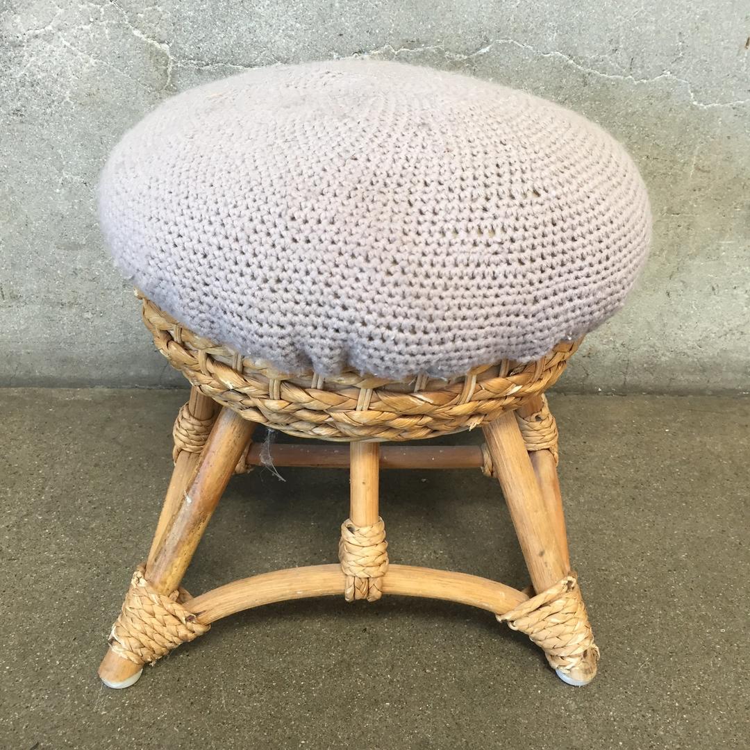Rattan Stool | Urban Americana | Long Beach, CA