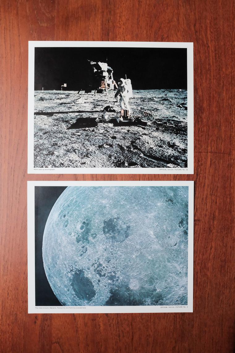 Vintage official Nasa pictures - set of 2 | Microscope Telescope ...
