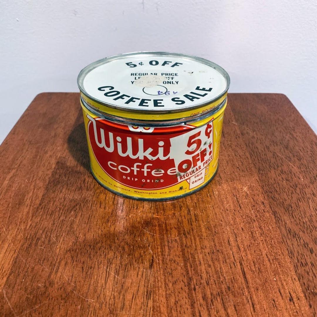 Vintage Wilkins Coffee Drip Grind Coffee Tin | Over the Years | Silver ...