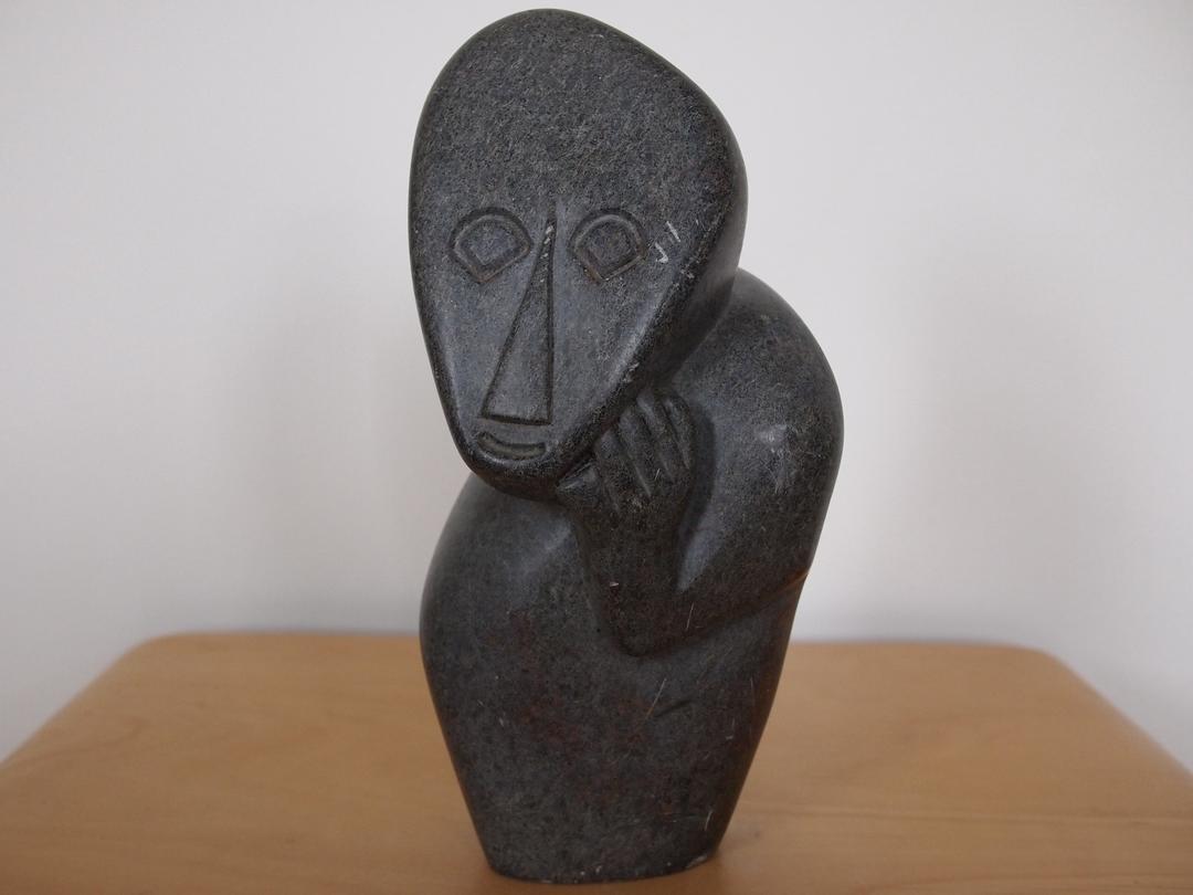 Vintage "M. Jamba" Carved Stone Figure, 10" Abstract | Refuge Gallery ...