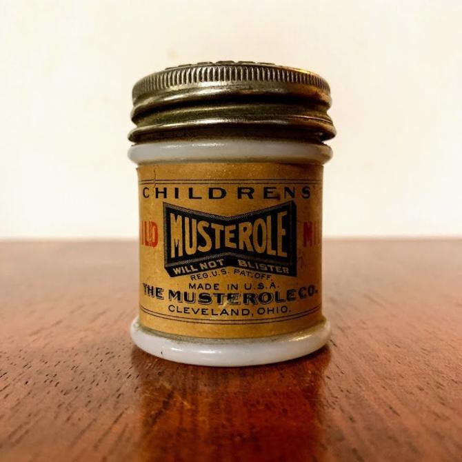 Vintage Childrens Musterole Milk Glass Medicine Jar | Over the Years ...