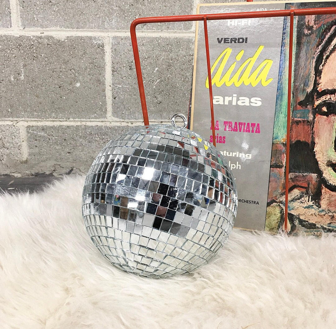 Vintage Disco Ball Retro 1990s Contemporary + Small + Round + Mirrored ...