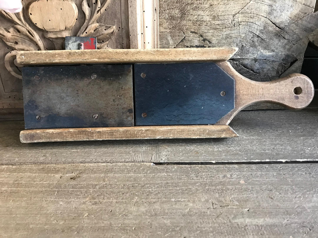Antique French Mandolin Slicer, Wood, Iron, French Made, Vegetable ...