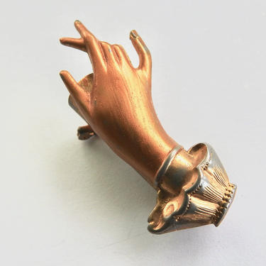 1930s Tussie Mussie Hand Brooch Victorian Revival | Legendary Beast | U ...