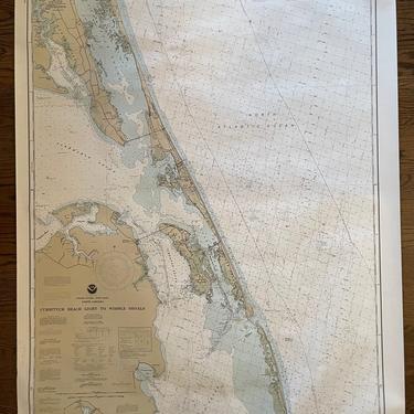 Vintage NOAA Nautical Chart — OUTER BANKS | Chartreuse & Co ...