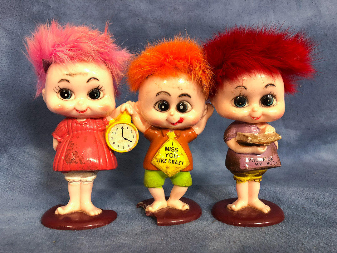 Weird 1960s Kitschy Wild Hair Kids, Plastic Toy, Hong Kong | Vintage ...