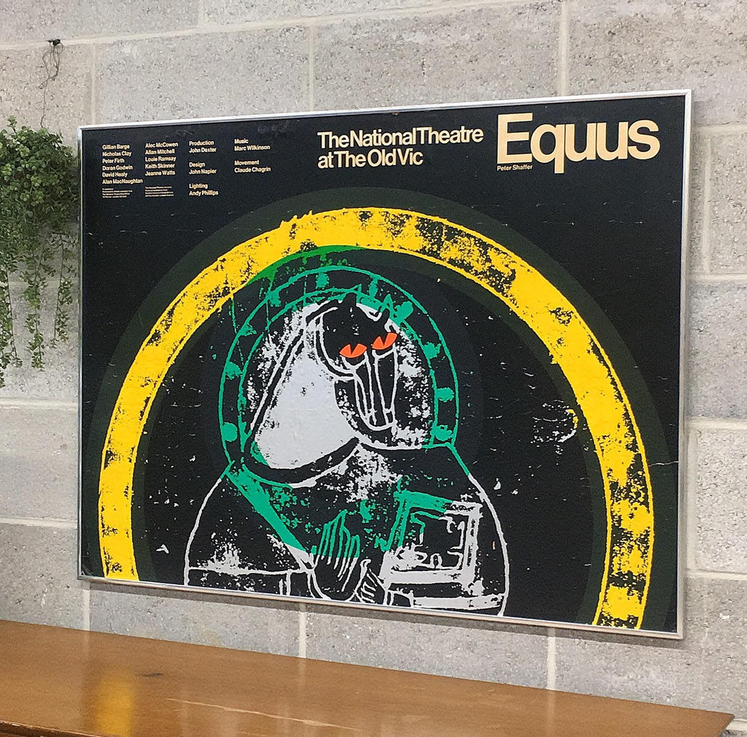 Vintage Equus Poster 1970s Retro Size 30x40 Old Vic Theatre ...