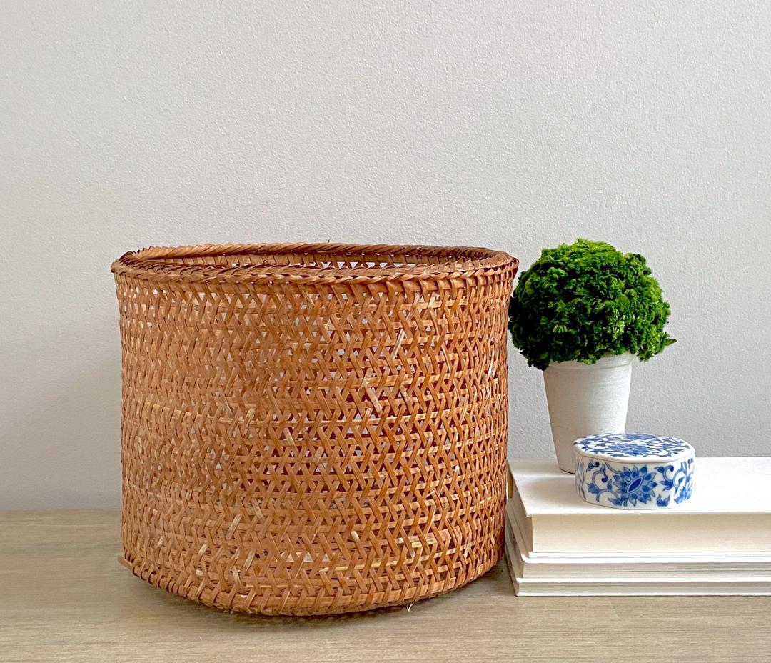Large Plant Basket Open Weave Older Chinese Basket Planter Indoor | Mod ...