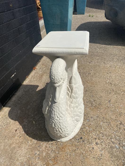 1980s Plaster Swan Form Plant Stand/ Table Base | Wishbone Reserve ...
