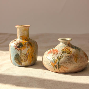 Vintage Modigliani Handmade Hand Painted Pottery Set | Made | The Vault ...