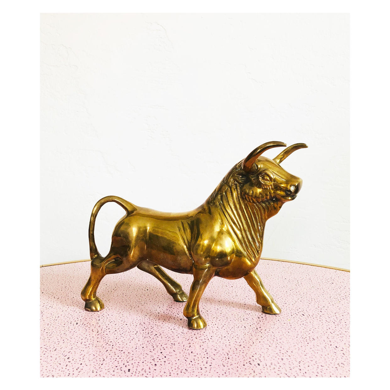 Large Vintage Brass Bull | Sergeant Sailor - Vallejo, CA | ATTIC