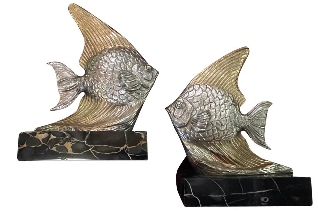 Art Deco Fish Sculpture Bookends | Art Deco Collection.com | Oakland, CA