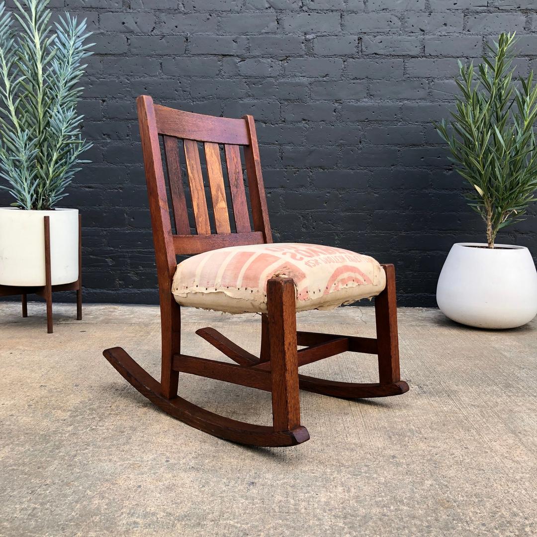 Mission Style Oak Child’s Rocking Chair | Vintage Supply | East LA ...