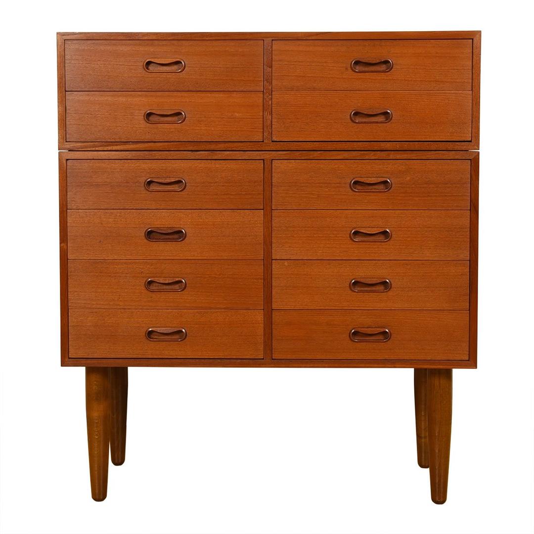 2-Piece Compact Teak Storage Chests of Drawers | Modern Mobler | Takoma ...