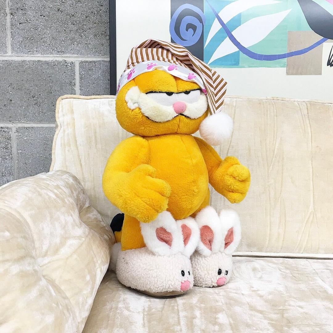 Vintage Bedtime Garfield Plush Retro 1990s Autographed Jim Davis ...