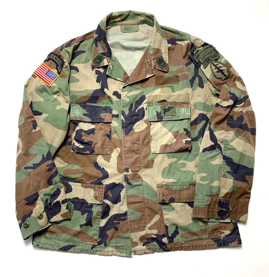 Vintage US Army RANGER / AIRBORNE Ripstop Camouflage Jacket ~ size ...