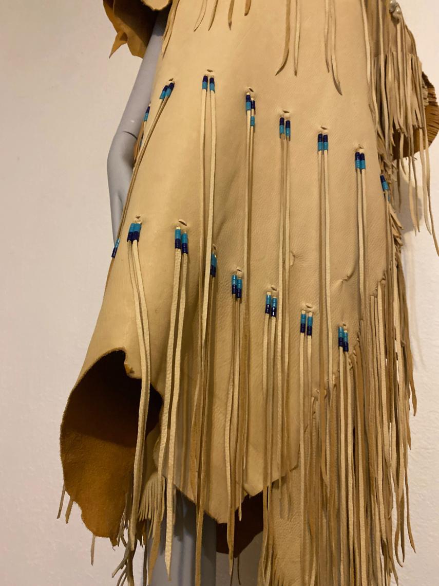 Vintage Native American leather dress indigenous cultural ceremonial ...
