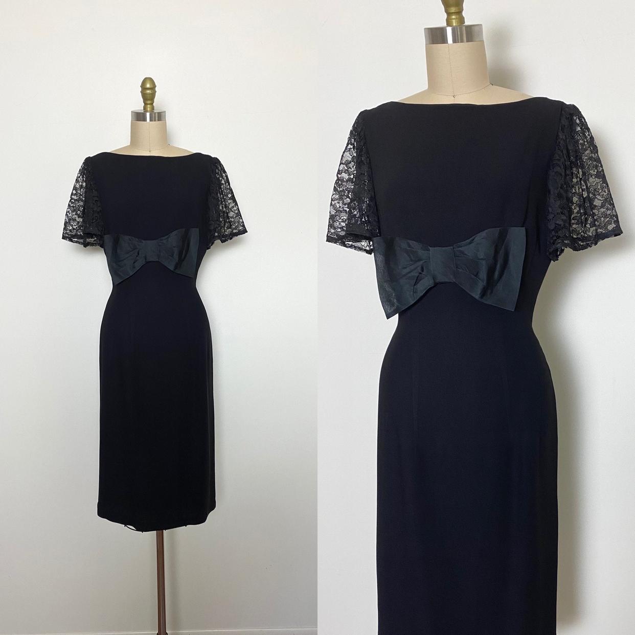 Vintage 1950s Cocktail Dress 50s Little Black Dress | Little Stars ...