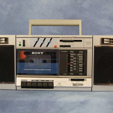 Vintage Sony CFS-3000 'Transound' Boombox, Silver Portable Stereo ...