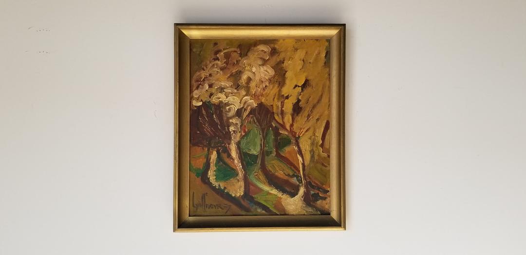 1950's Lyollner R. Expressionist Abstract Painting , Framed | Miami ...