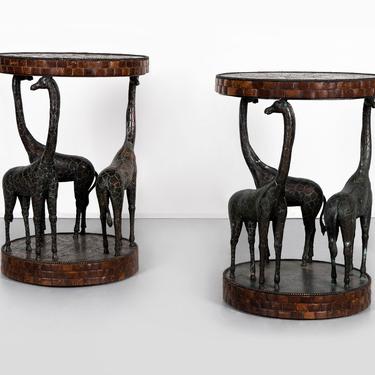 Pair of Maitland-Smith Gueridon Giraffe Tables | Matthew Rachman ...