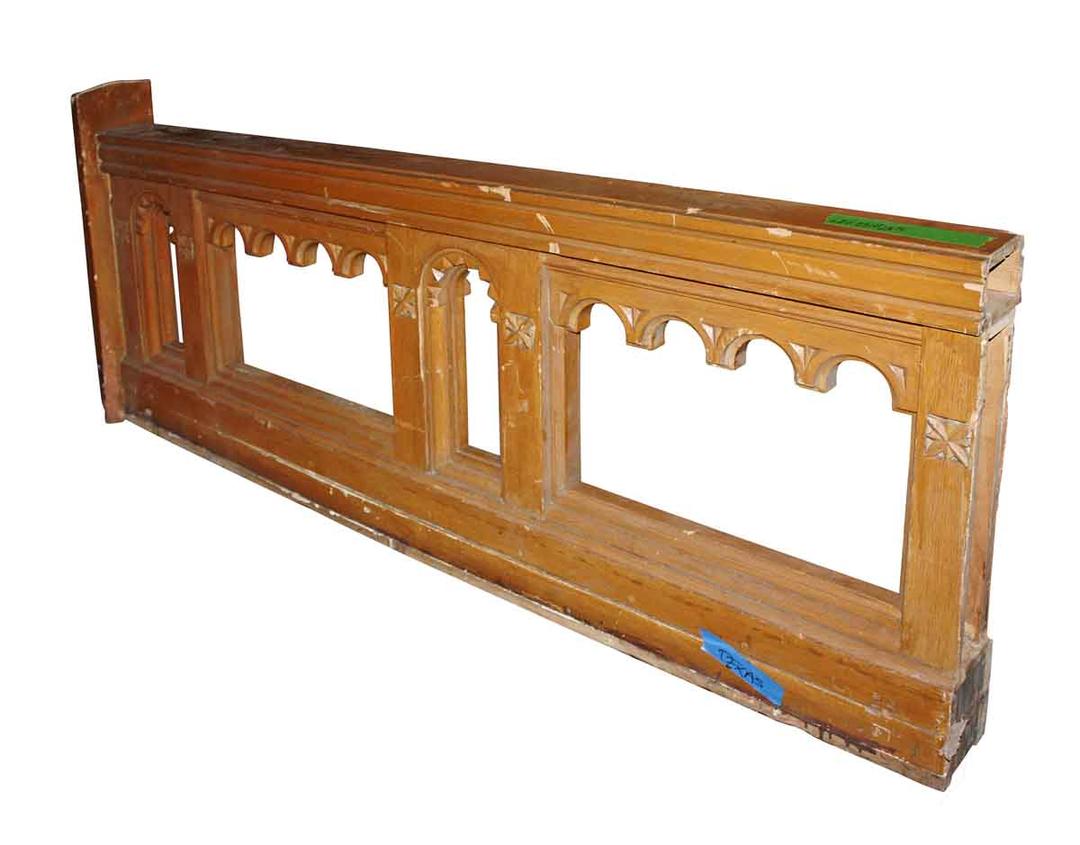 Reclaimed 7 ft Pine Gothic Church Railing | Olde Good Things ...