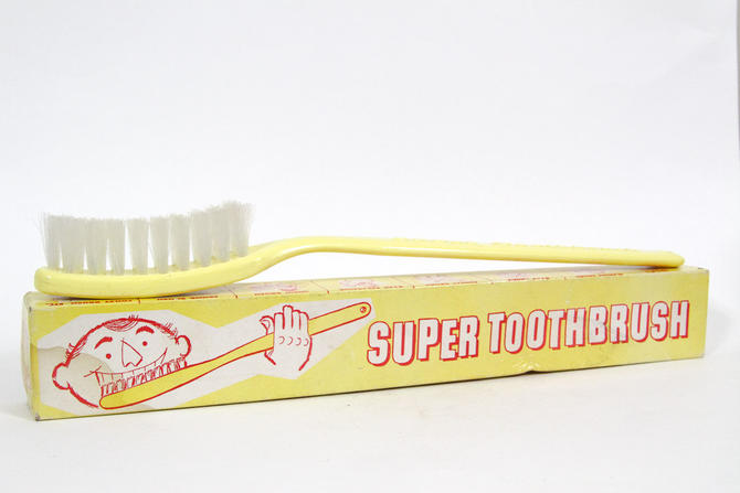 Vintage Novelty Super Toothbrush Toy, Giant Toothbrush Yellow by ...
