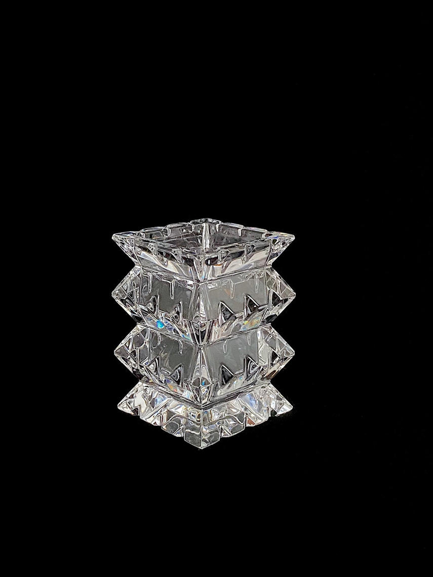 Vintage Fine French Baccarat Crystal ARLEQUIN Vase 4.25" Tall France ...