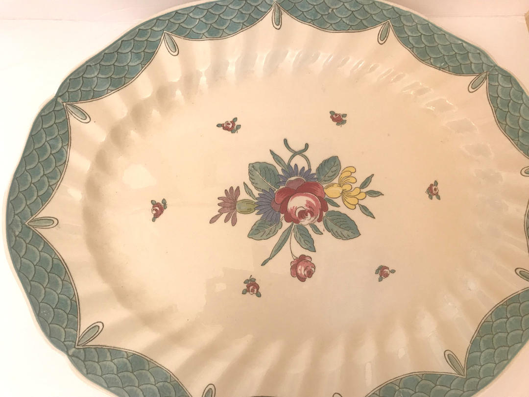 Royal Doulton Lowestoft Bouquet D6023 Oval Platter 13-1/2 ...