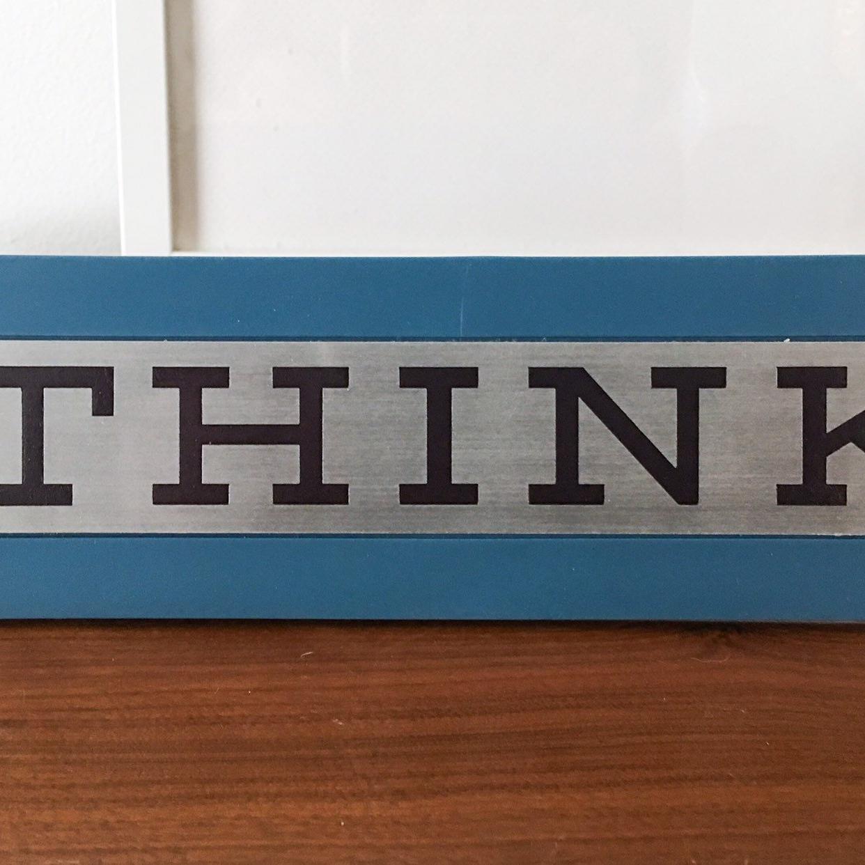 SOLD Iconic IBM THINK sign plaque 1970s vintage | CaribeCasual ...