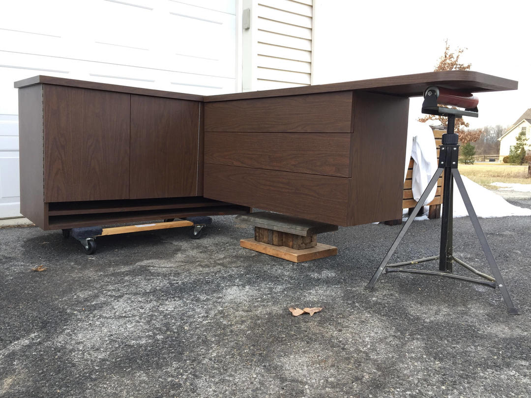 Custom Floating L desk cabinet 1964 casework | MadModWorldVintage ...