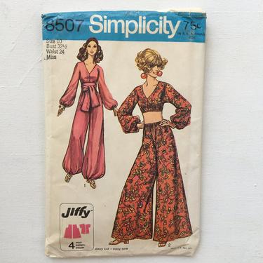 60's Simplicity 8507 Sewing Pattern, Mod Midriff Top Pants | Luckduck ...