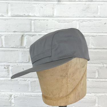 Vintage 1950s 1960s Gray Cotton Twill Utility Cap | Briar Vintage ...