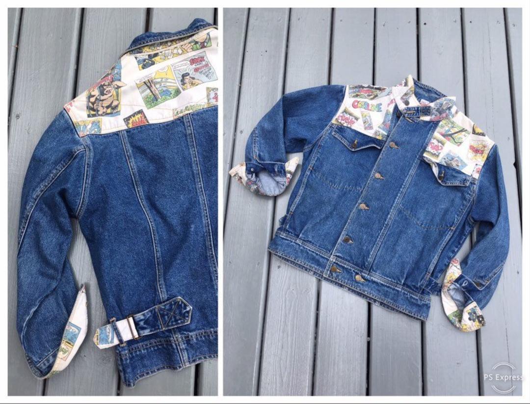 RARE vintage 80s denim jacket, Gasoline denim jacket, cartoon, graphic ...