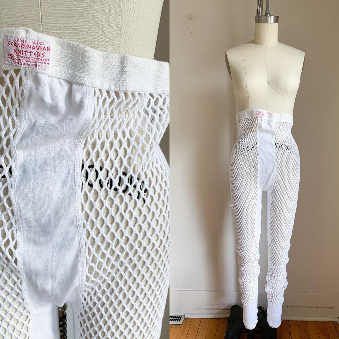 RESERVED//////Vintage 1960s/70s Scandinavian Knitters Fishnet Long ...