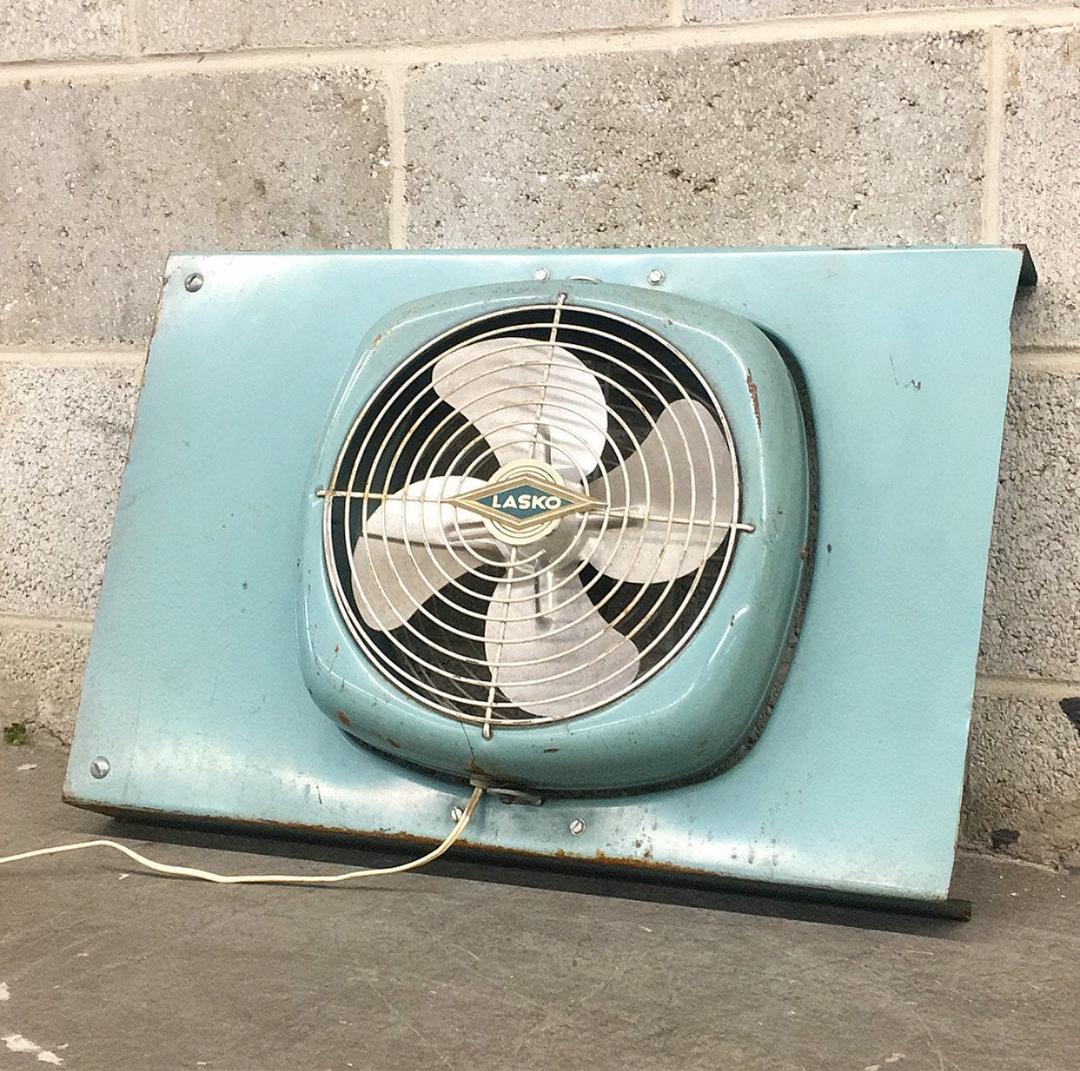 Vintage Window Fan Retro 1960s Mid Century Modern + Lasko + Turquoise ...
