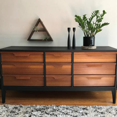 Black mid century modern dresser store