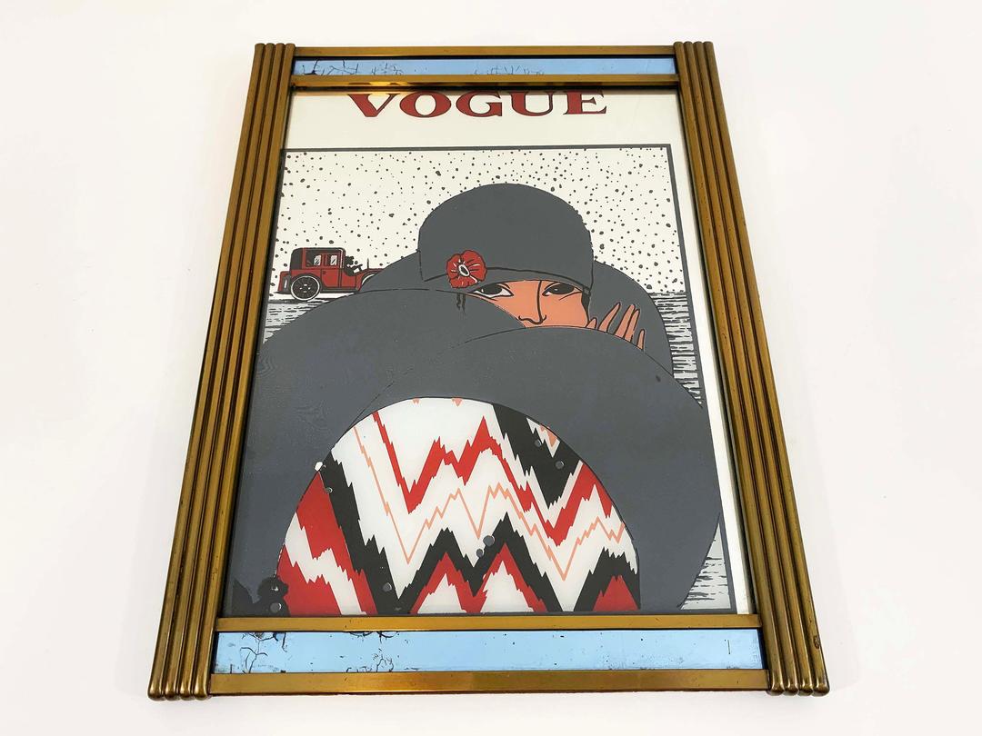 Vintage Vogue Mirror Hollywood Regency Fashion Flapper Antique Hanging ...