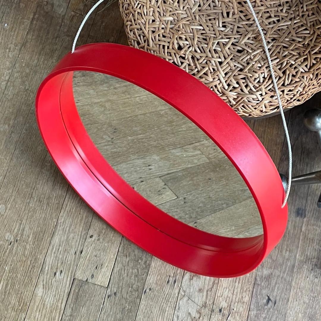 1970s Danish Red Dot Wall Mirror TH.Poss EFTF Copenhagen | Brain ...